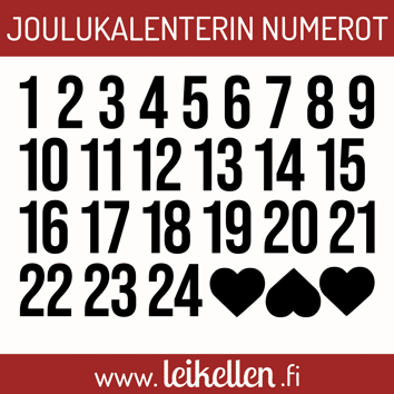 Joulukalenterin numerot :: Leikellen